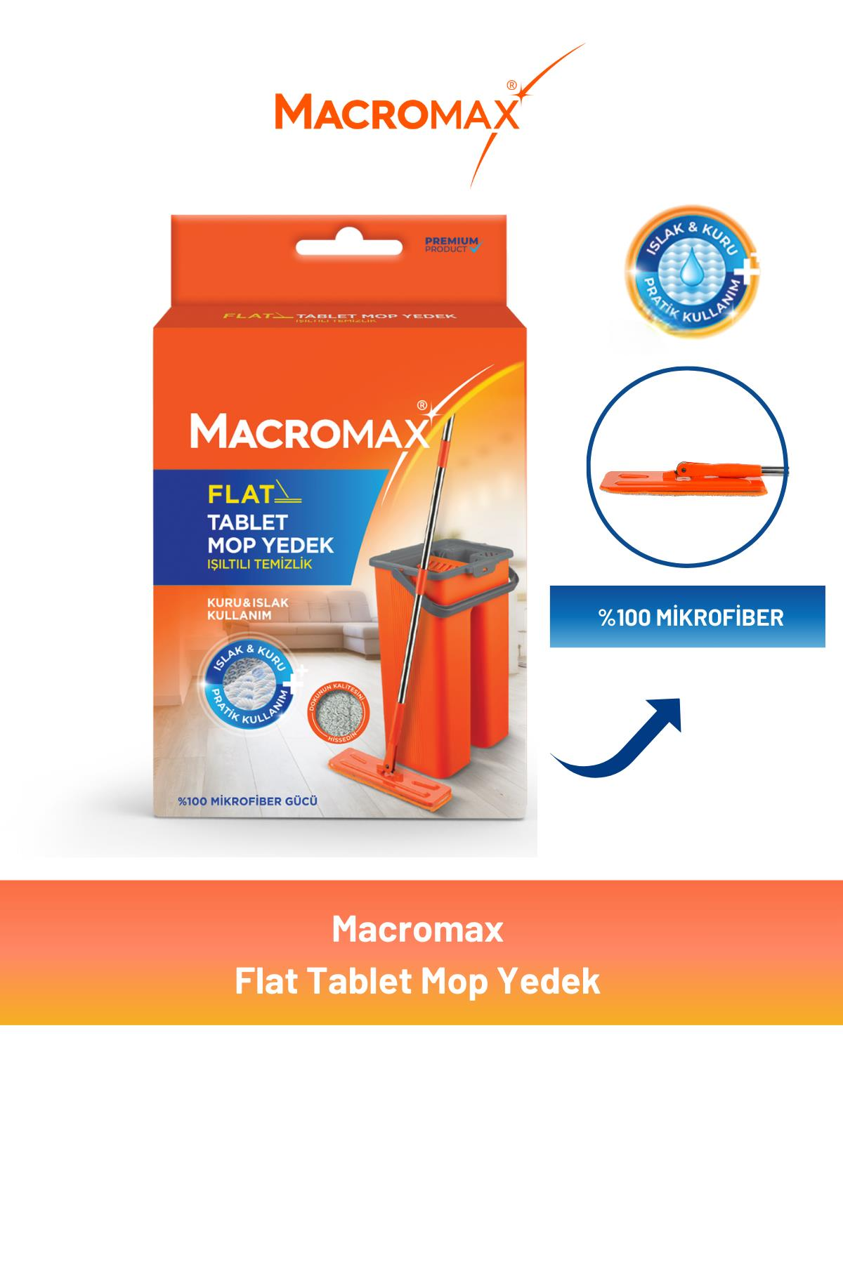 Macromax Flat Tablet Mop Yedek - BunlarEve.com - 146,90 TL