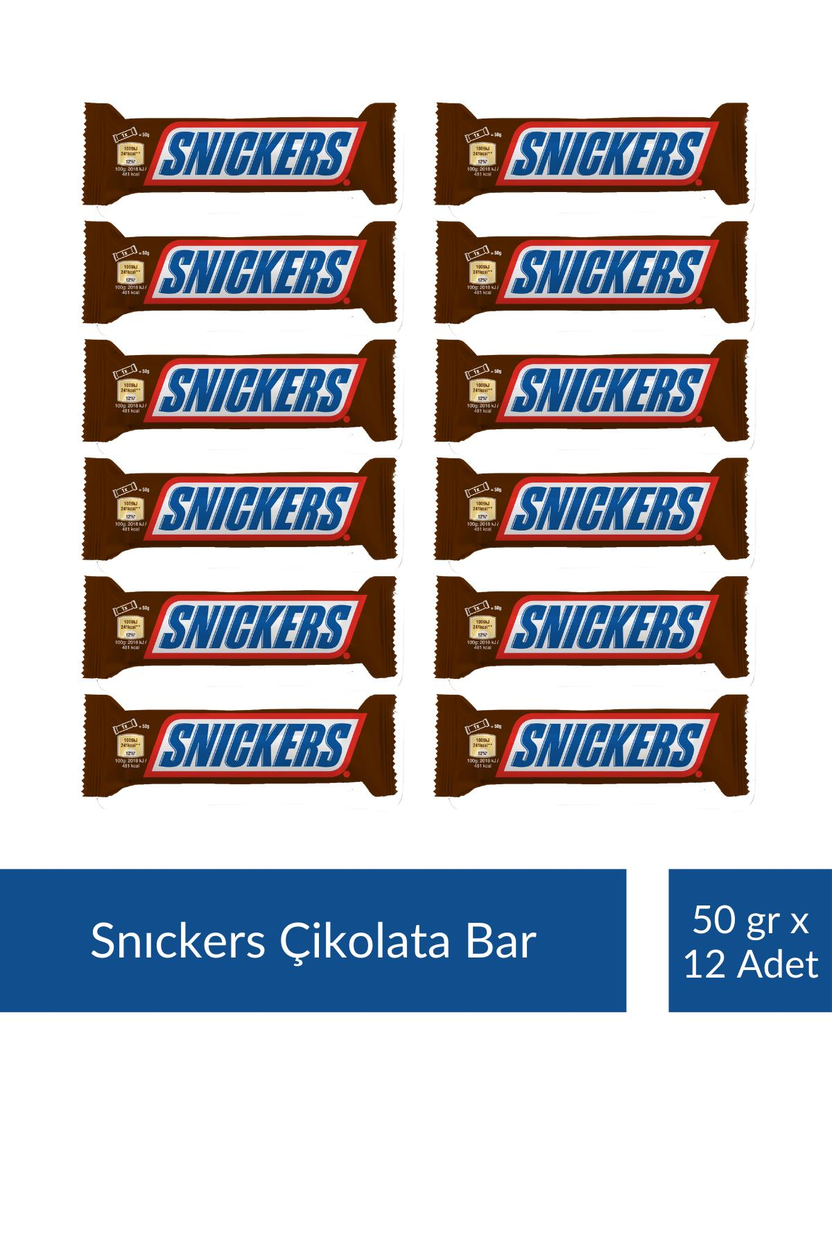 Snıckers Çikolata Bar 50 gr x 12 Adet - BunlarEve.com - 454,90 TL
